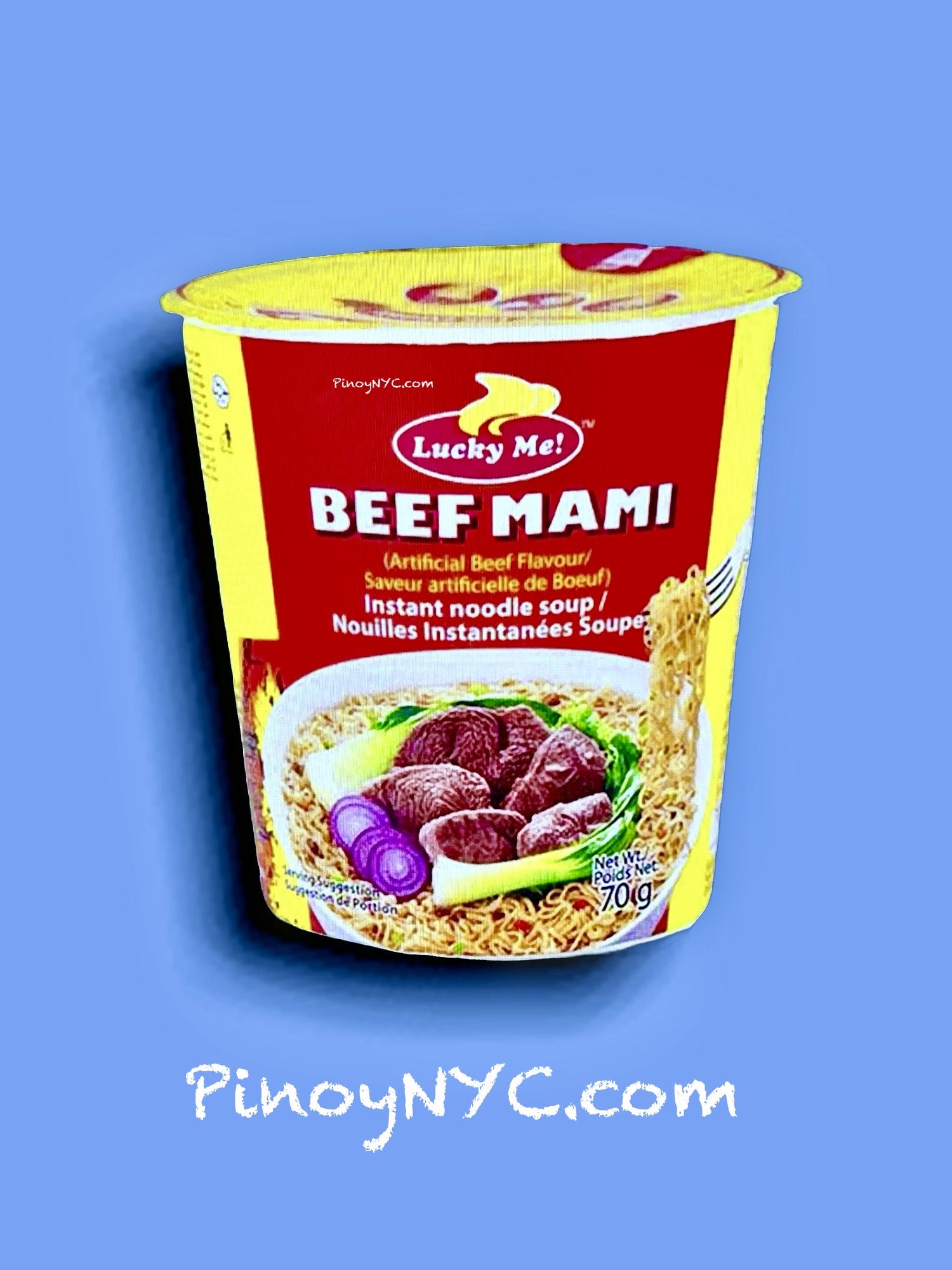 Lucky Me Supreme Beef Mami Instant Noodle Cup 70g | PinoyNYC.com